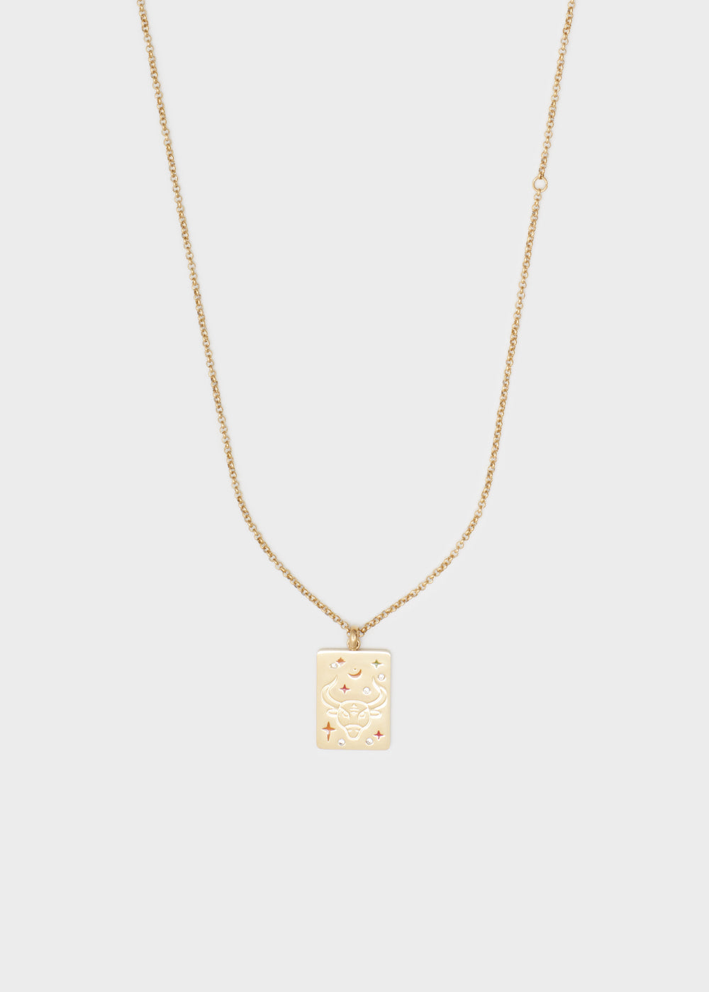 NECKLACE S.STEEL 18KT GOLD PLAT.+ZODIAC SIGN – Nalì
