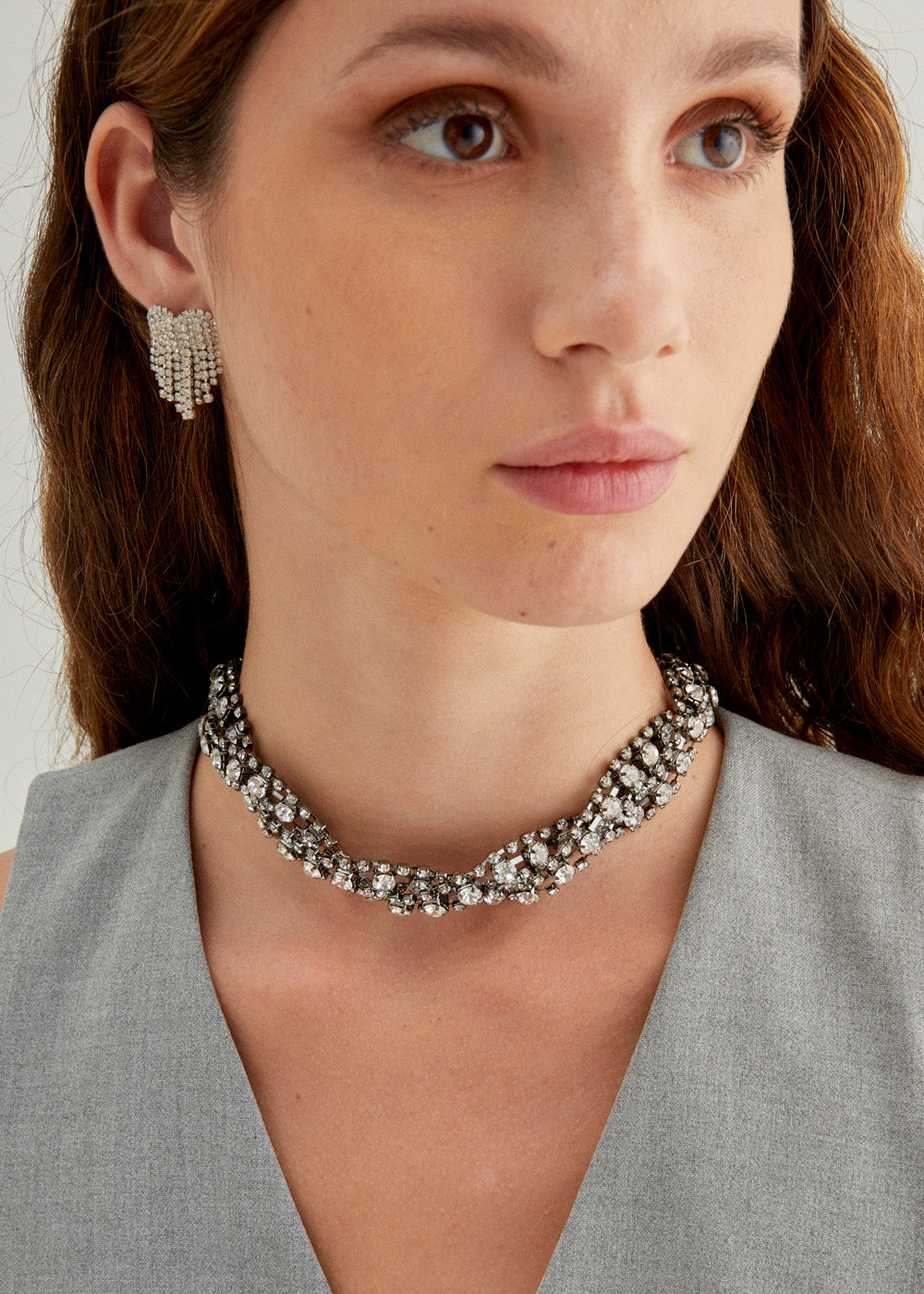 LIZA BRAIDED NECKLACE W/ STONES + COLORS – Nalì
